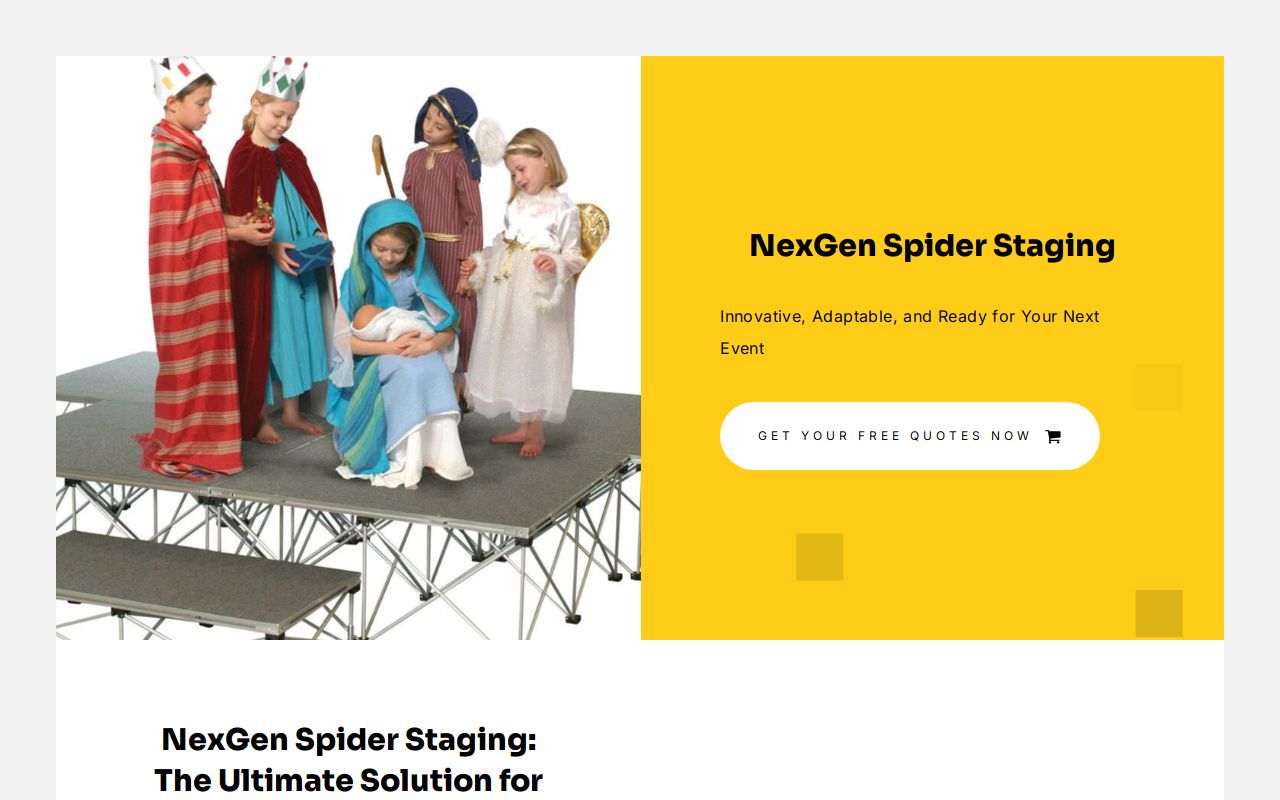NexGen Spider Staging: The Ultimate Solution for Portable Event Platforms